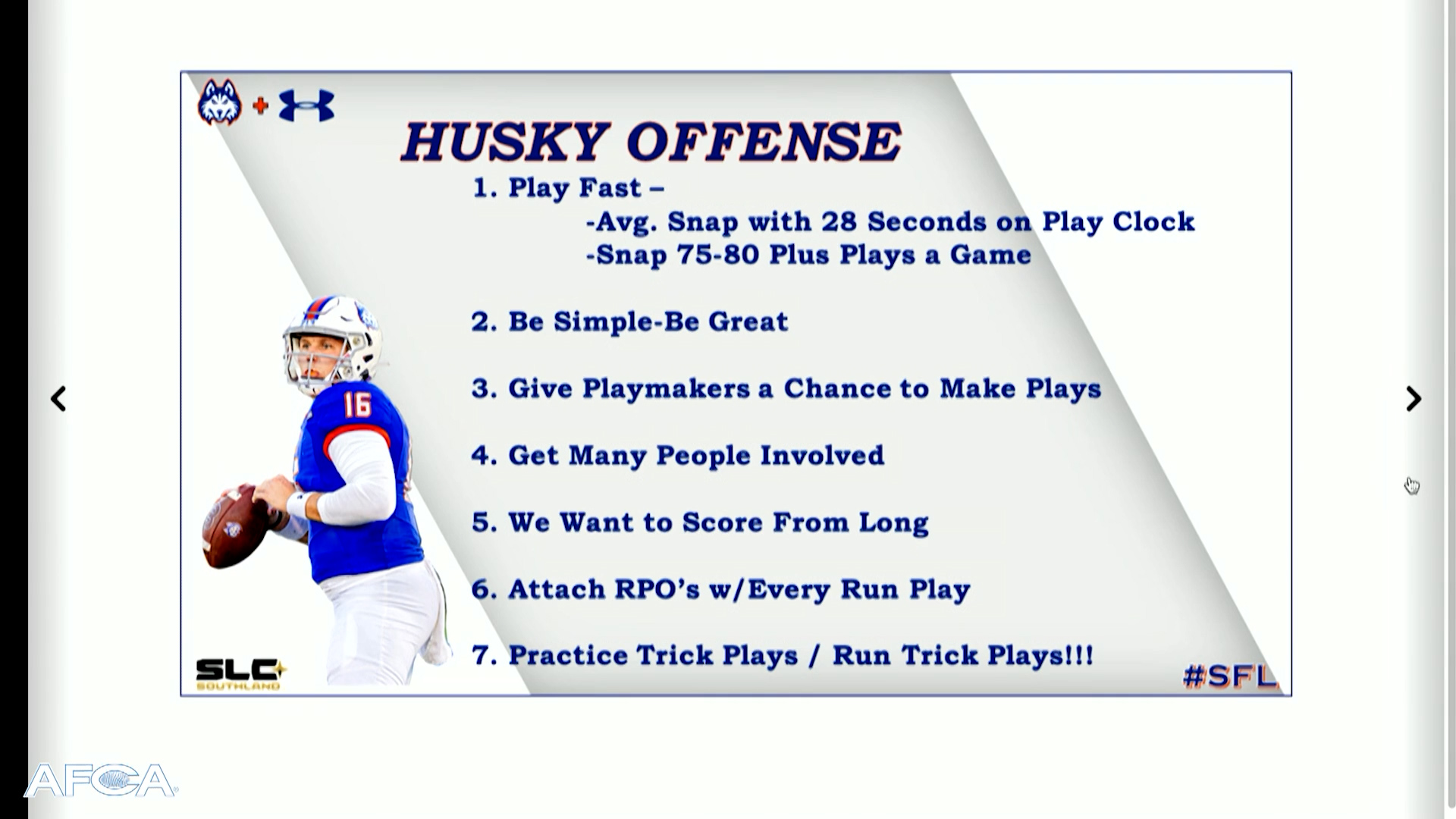 Husky Football Offense - AFCA