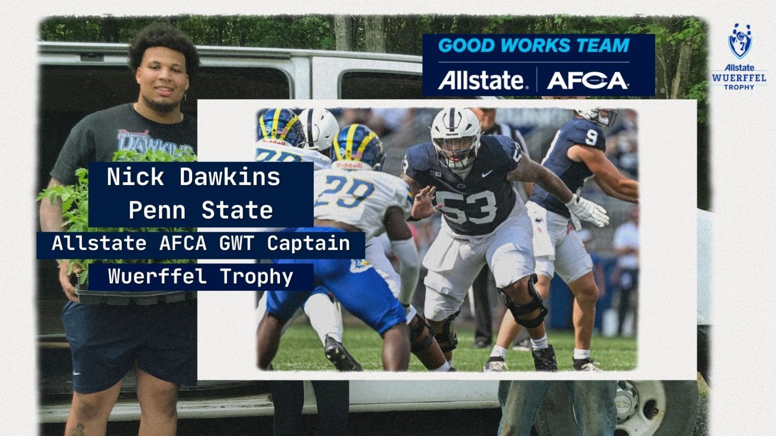 Nick Dawkins named 2024 Allstate Wuerffel Trophy recipient and Allstate ...