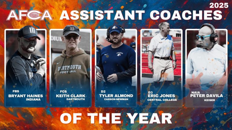AFCA ANNOUNCES 2025 ASSISTANT COACH OF THE YEAR AWARD WINNERS - AFCA